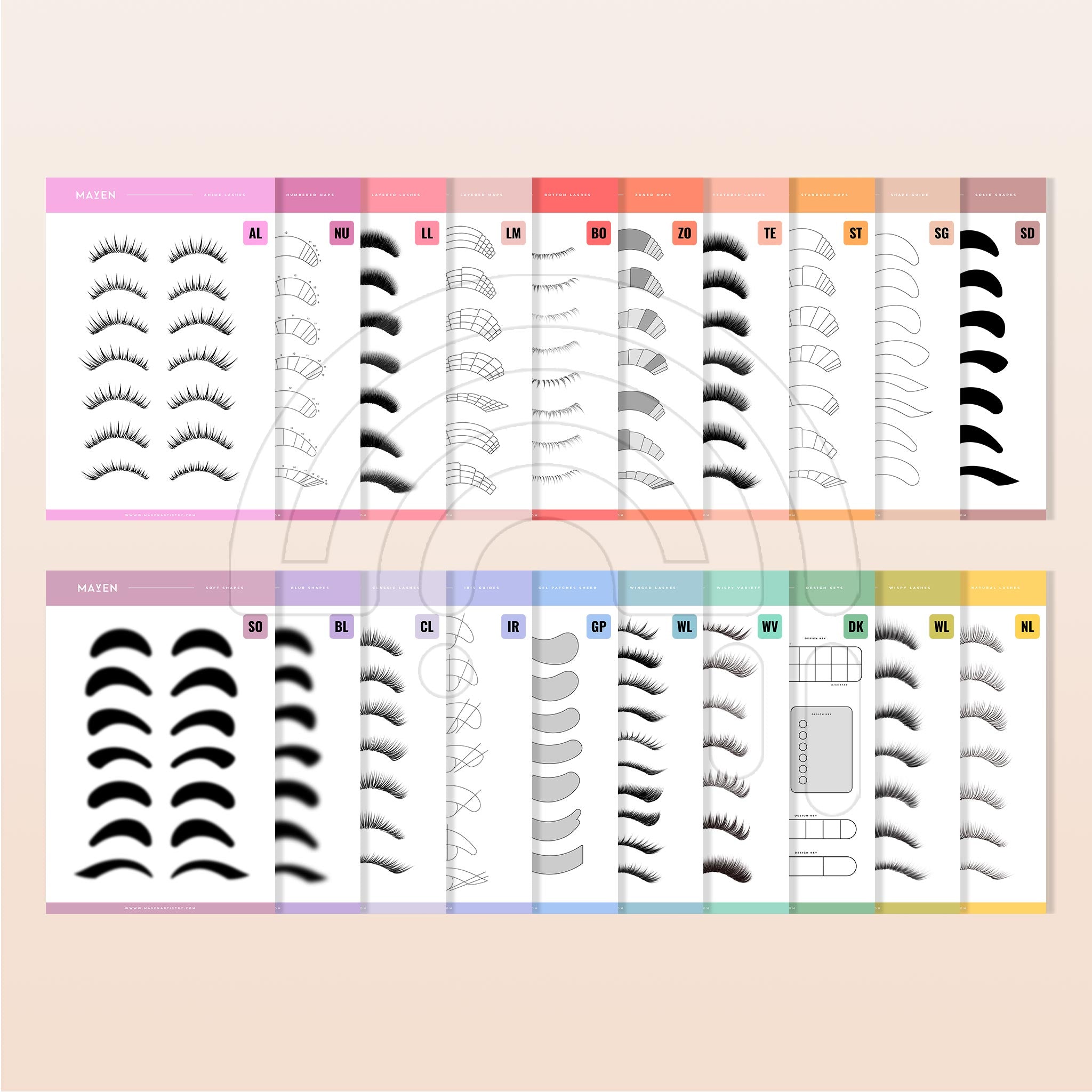 Digital Lash Maps - Complete Collection | Maven Artistry