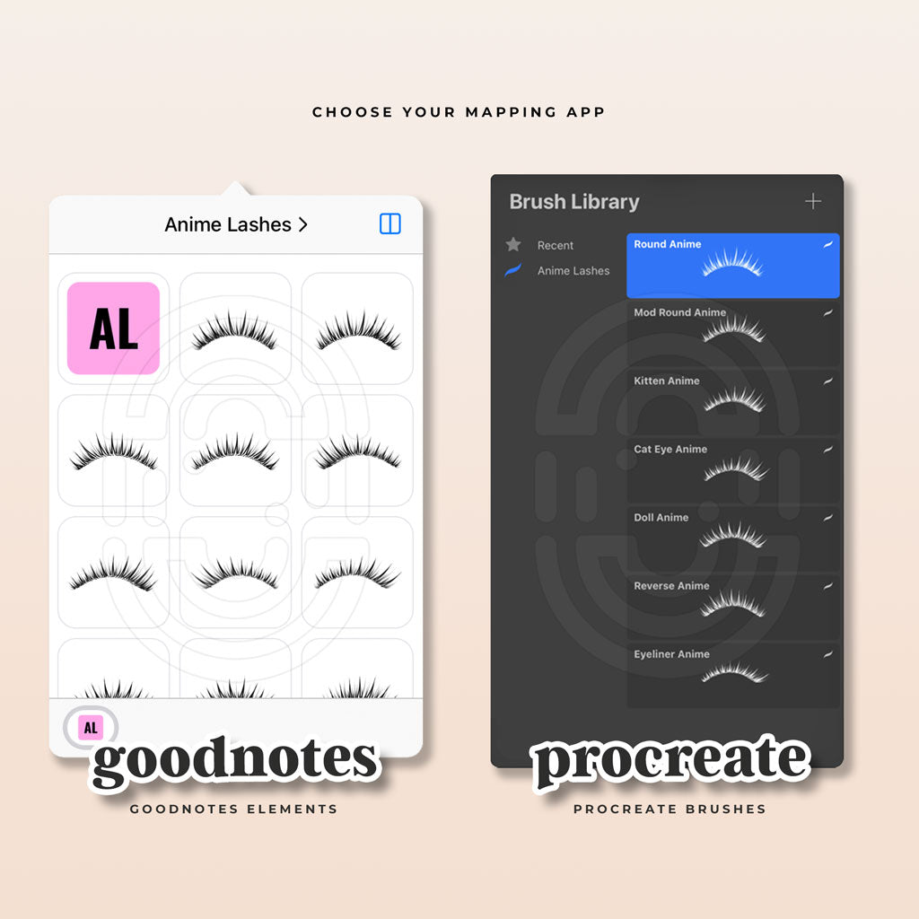 Anime Lashes - Digital Lash Maps - Design Presets – Maven Artistry