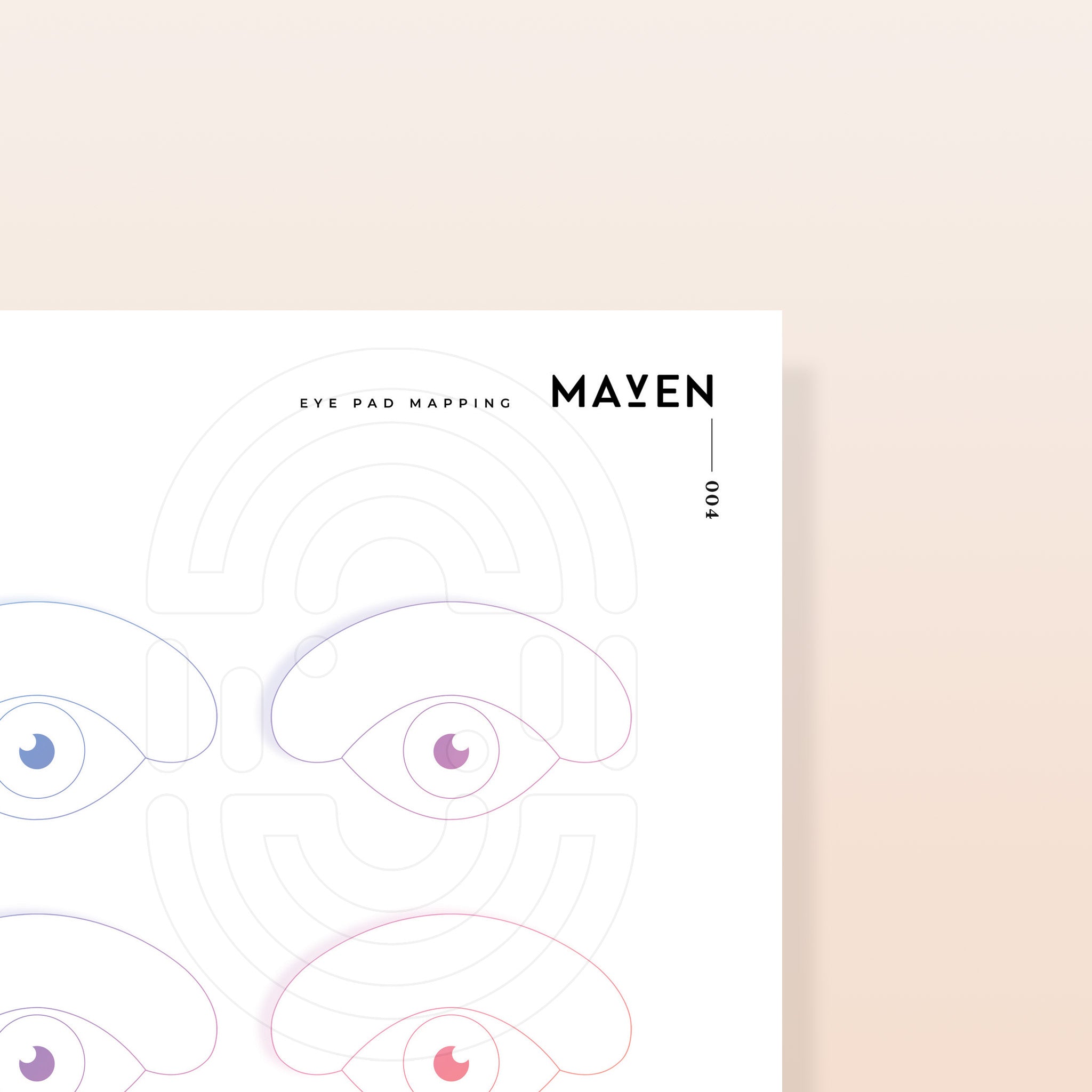 Lash Practice Chart - Eye Pad Mapping | Maven Artistry