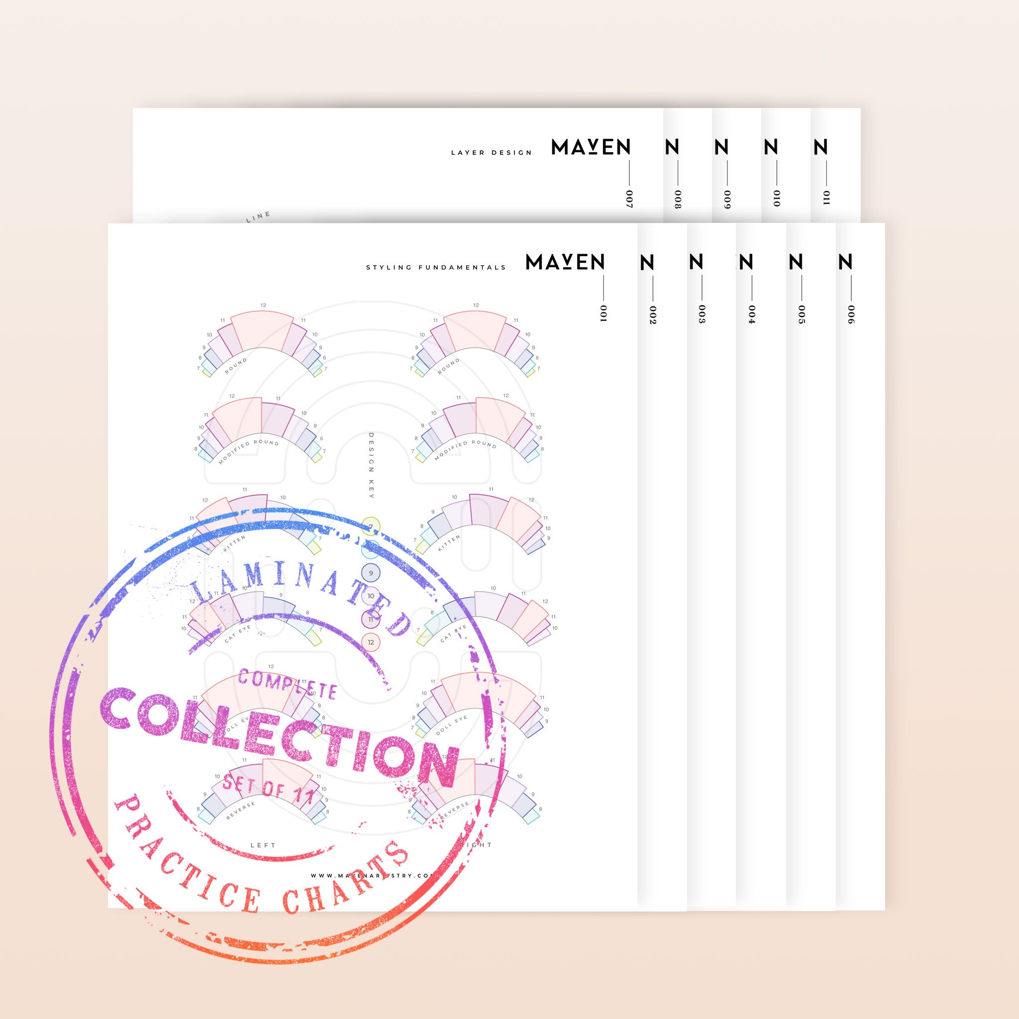 Lash Practice Charts - Complete Collection | Maven Artistry