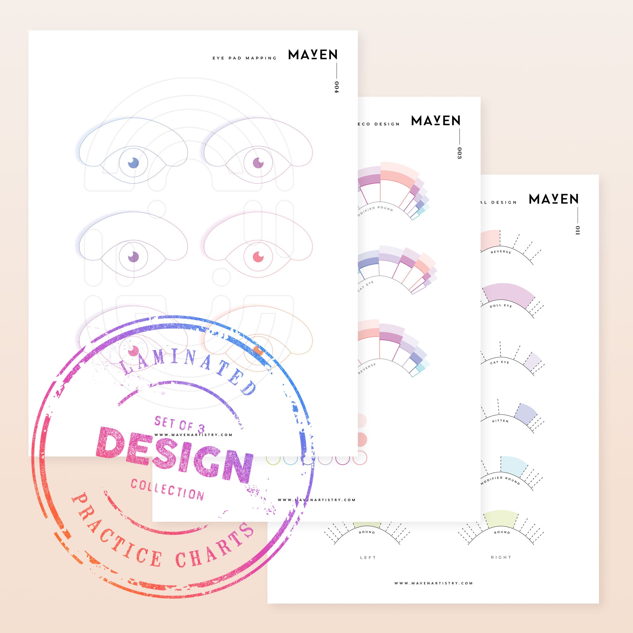 Lash Practice Charts - Design Collection | Maven Artistry